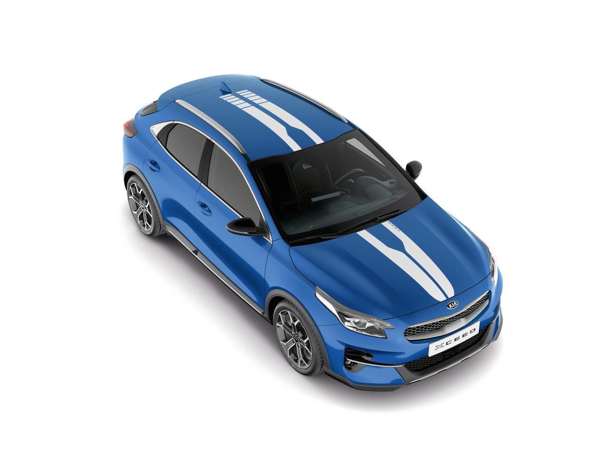 Genuine Kia XCeed 2020>Body Decals Racing Stripes In Matt White - J720 ...